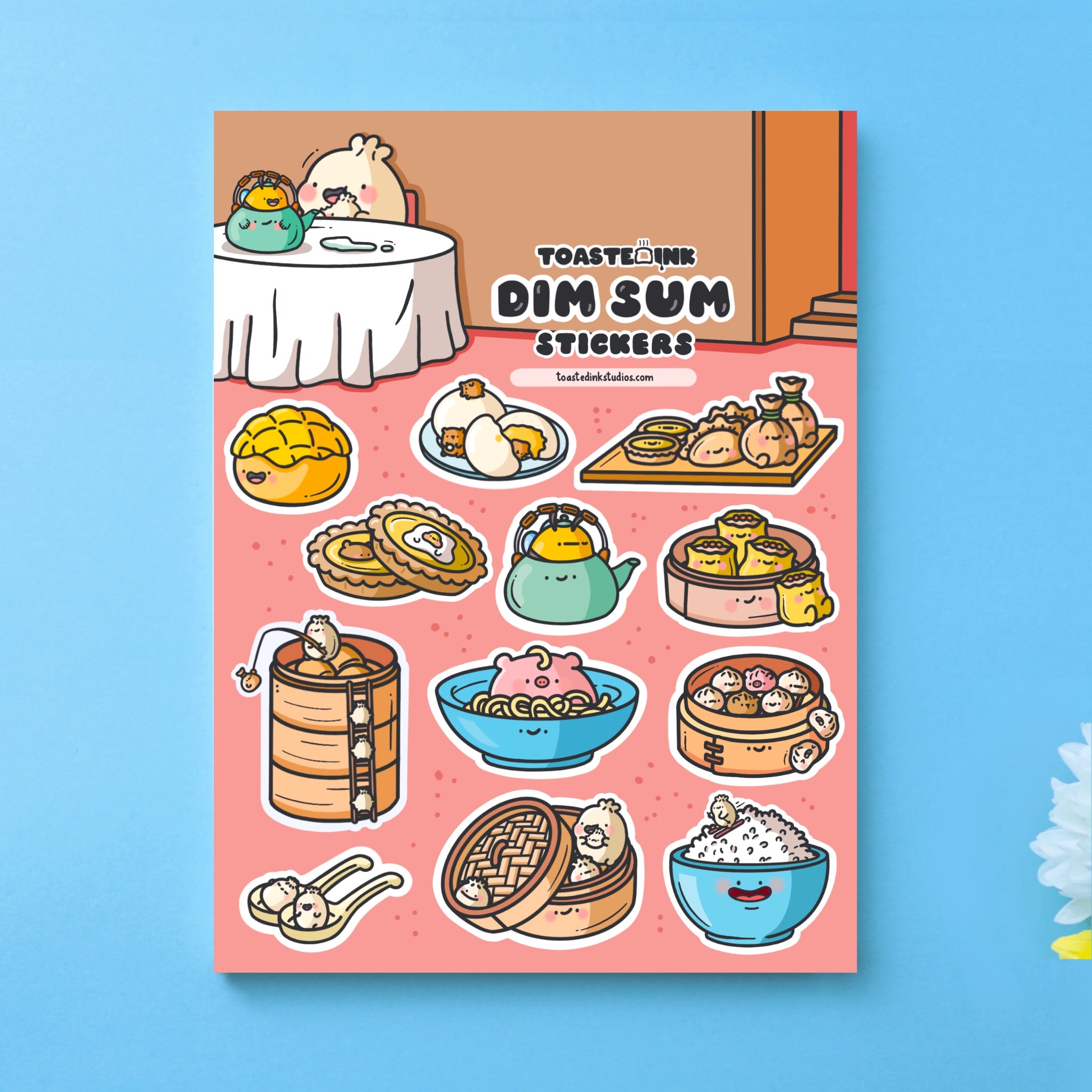 Cute Dim Sum Sticker Sheet | Cute Stickers – ToastedInk