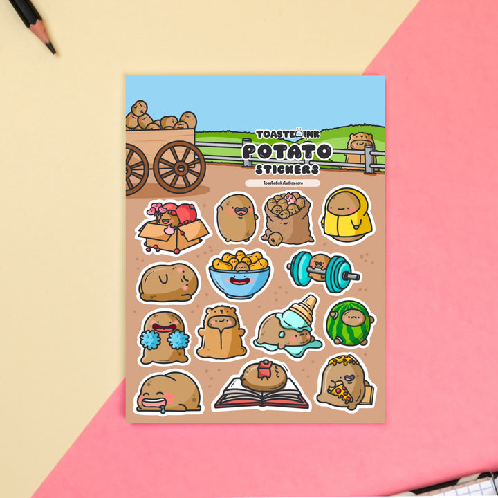 Cute Potato Sticker Sheet | Cute Stickers – ToastedInk