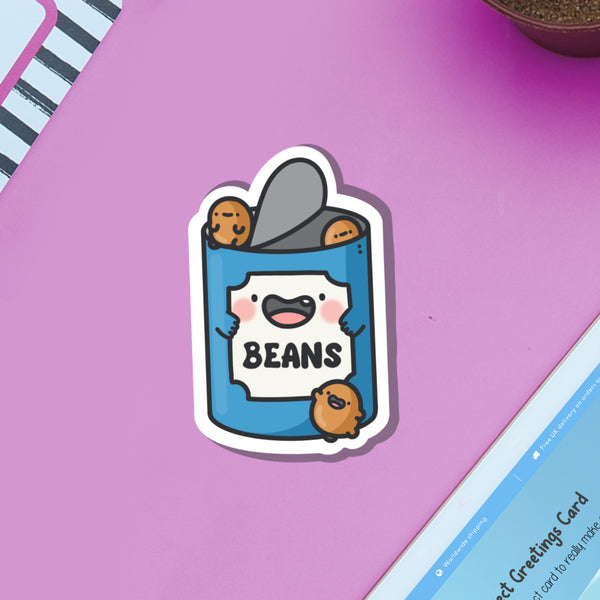 Cute Baked Beans Vinyl Sticker | Cute Vinyl Stickers – ToastedInk