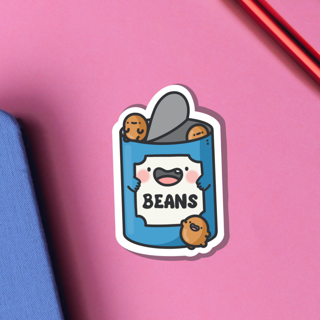 Cute Baked Beans Vinyl Sticker | Cute Vinyl Stickers – ToastedInk