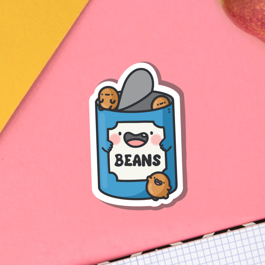 Cute Baked Beans Vinyl Sticker | Cute Vinyl Stickers – ToastedInk